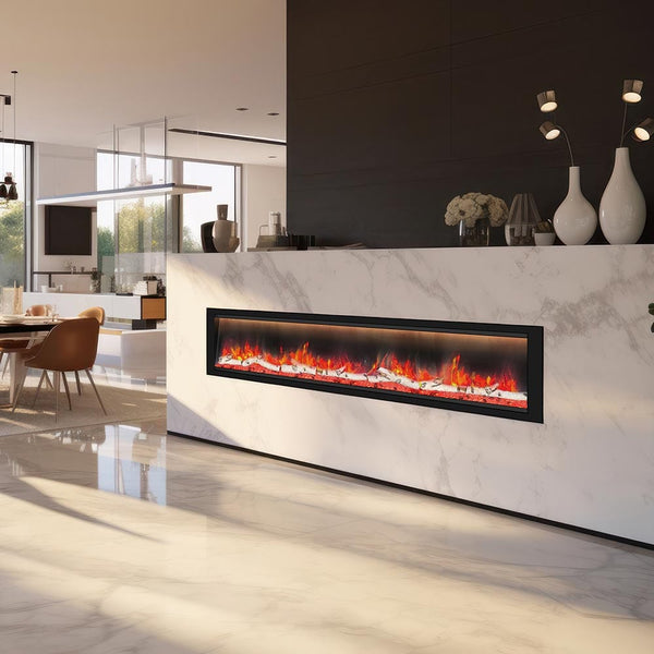 Dynasty Allegro 82-in Smart Electric Fireplace | Electric Fireplaces Direct