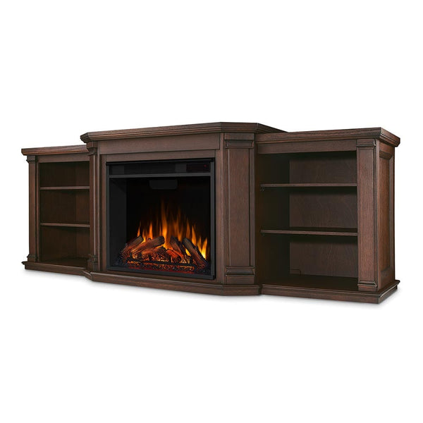 Valmont Electric Fireplace TV Stand in Chestnut Oak | Electric ...