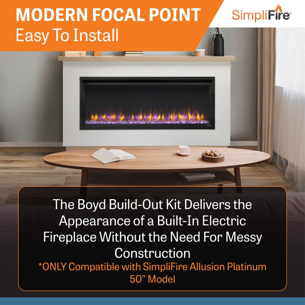 SimpliFire Boyd Ready-to-Finish Electric Fireplace Mantel Package ...