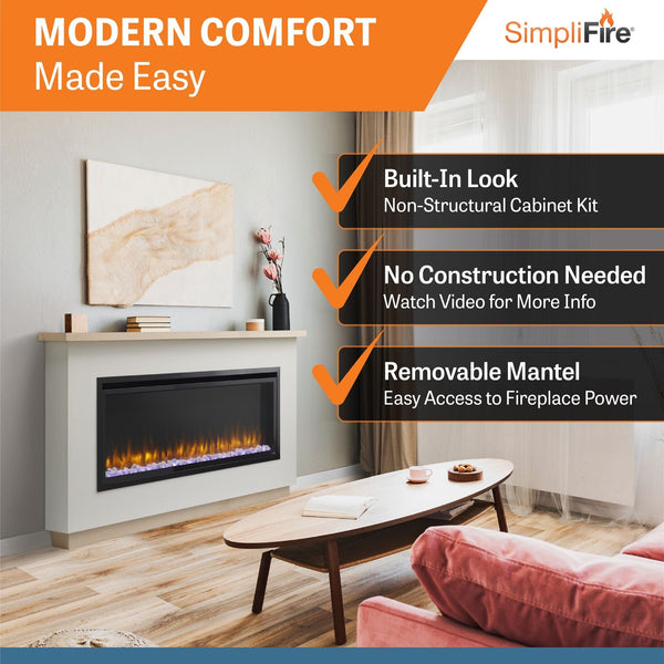 SimpliFire Boyd Ready-to-Finish Electric Fireplace Mantel Package ...