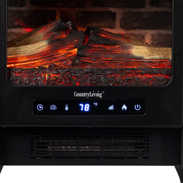 Country Living 18-in Black Electric Fireplace Stove Heater – Electric ...