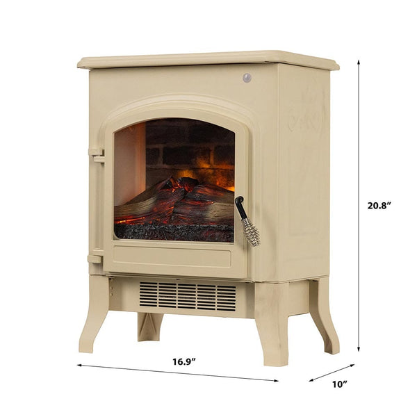 Country Living 18-in Cream Electric Fireplace Stove Heater – Electric ...