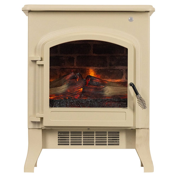 Country Living 18-in Cream Electric Fireplace Stove Heater – Electric ...