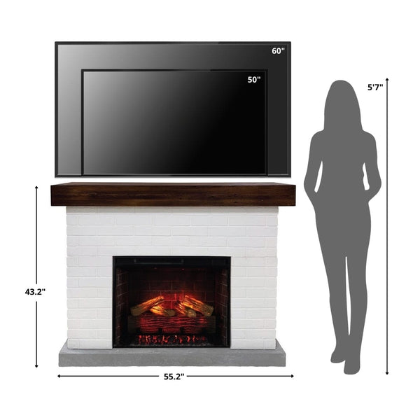 Country Living Jackson Electric Fireplace Mantel Package | Electric ...