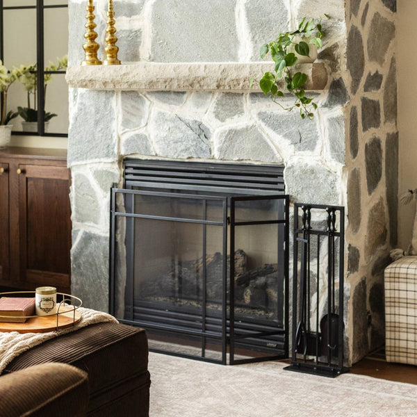 Country Living Pinecrest 3 Panel Fireplace Screen | Electric Fireplaces ...