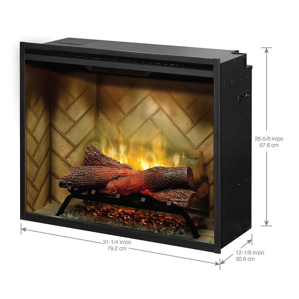 Fireplace Firebox Panels Dimplex Revillusion 24 Inch Built In Electric