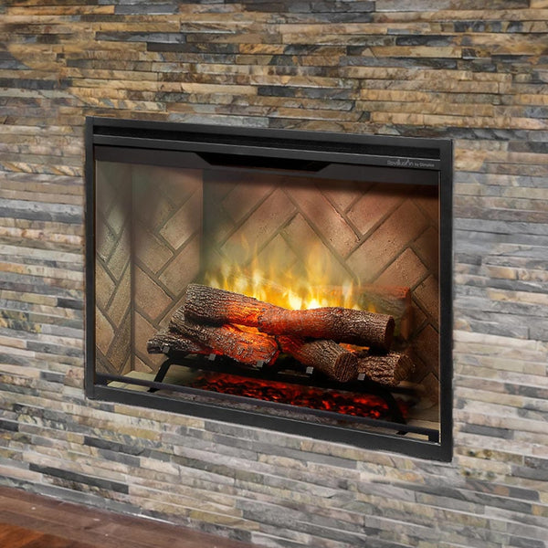 Dimplex 36" Revillusion Built-In Electric Firebox Herringbone Brick ...