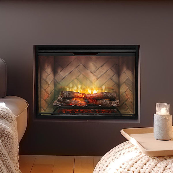 Dimplex 36" Revillusion Portrait Electric Firebox Herringbone Brick ...