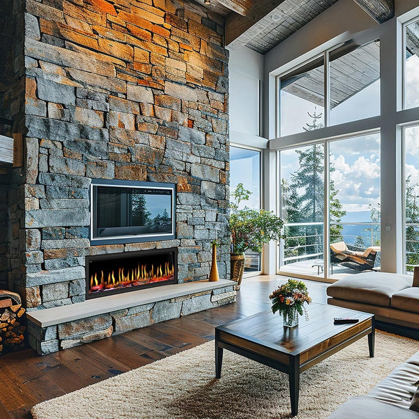 Dynasty 52-in Tempo Virtual Built-In Electric Fireplace | Electric ...