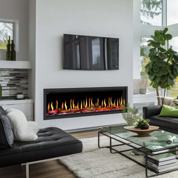 Dynasty 63-in Tempo Virtual Built-In Electric Fireplace | Electric ...