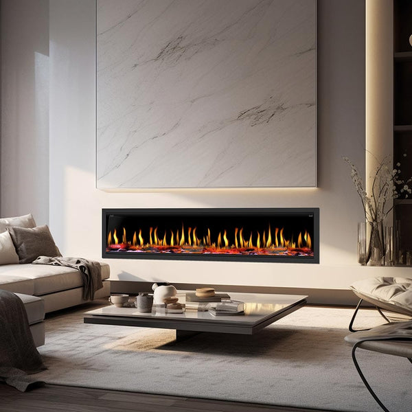 Dynasty 76-in Tempo Virtual Built-In Electric Fireplace | Electric ...