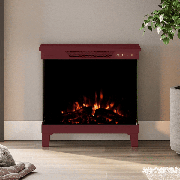Modern Ember Skyline Smart 3-Sided Ruby Electric Fireplace Stove Heate ...