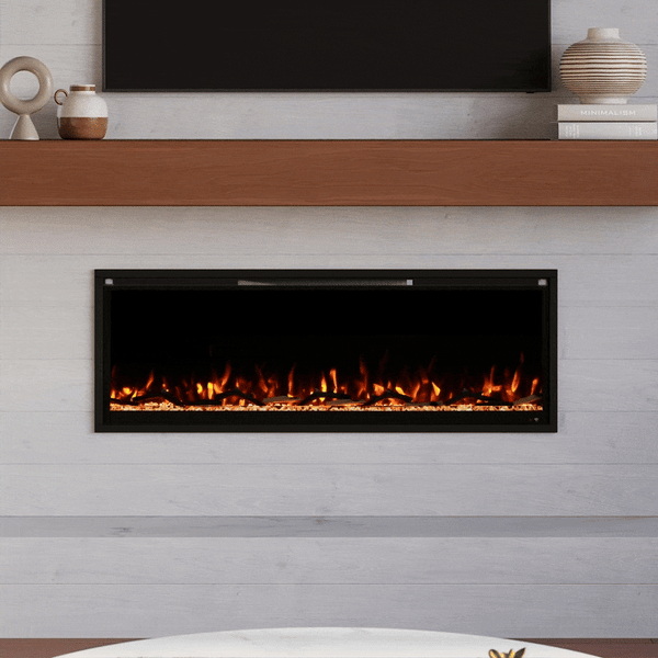 Modern Ember 50 in. Aerus Slim Smart LED Built-In Linear Electric Fire ...