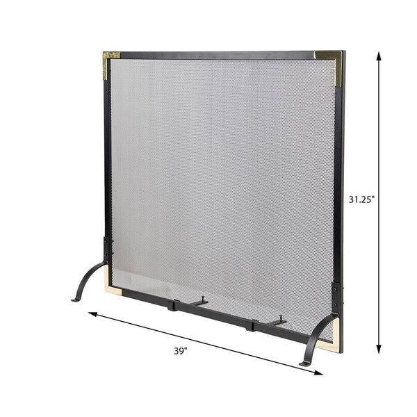 Modern Ember Cecilia Single Panel Fireplace Screen | Electric ...