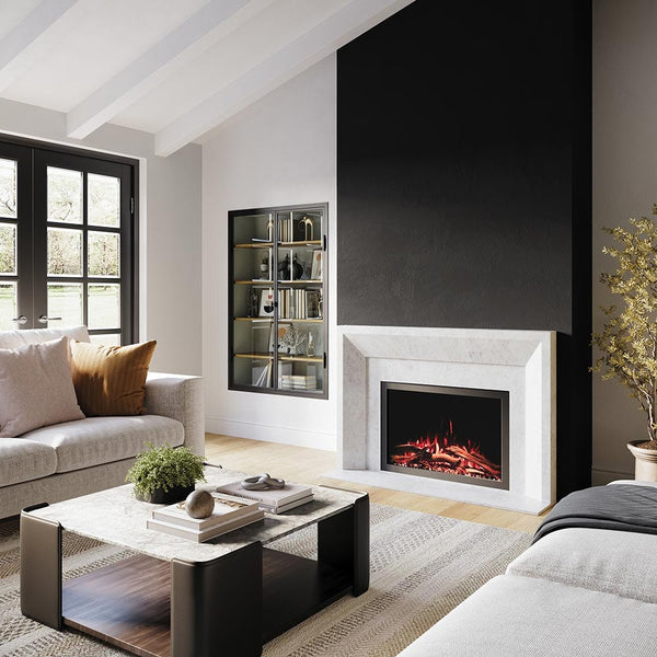 Modern Ember 33-in Highmark Traditional Built-In Electric Fireplace ...