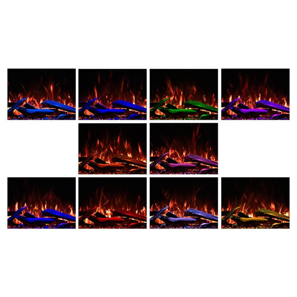 Modern Ember Sabrina Venetian Electric Fireplace Mantel Package ...