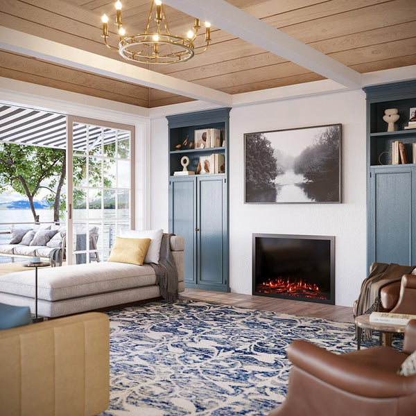 Modern Ember 44-in Highmark Traditional Built-In Electric Fireplace ...