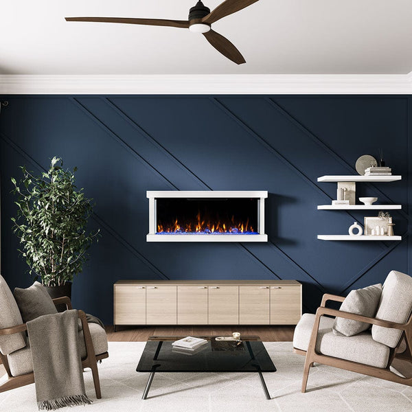 Modern Ember Skyline 50-in Floating Wall Mount Electric Fireplace ...