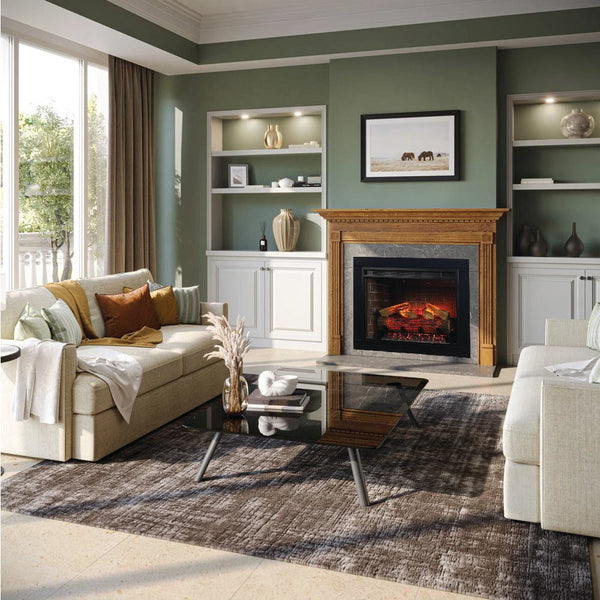 Modern Ember Uptown 28-In Smart Electric Fireplace Insert & Trim Kit ...