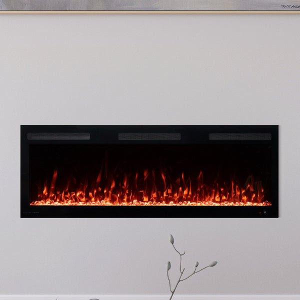 Modern Ember Vibrance 50-in Smart Linear Electric Fireplace with Cryst ...