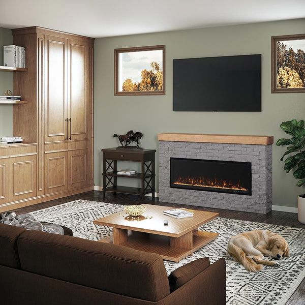 Modern Ember Wyman Electric Fireplace Mantel Package | Electric ...