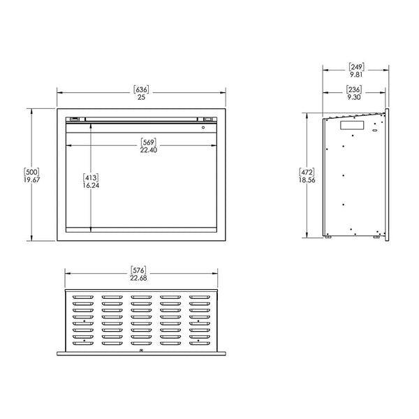 Modern Flames 26-in Orion Traditional Electric Fireplace & Large Surro ...