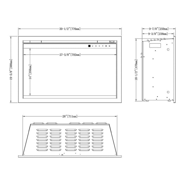 Modern Flames 30-in Orion Traditional Electric Fireplace & Small Surro ...