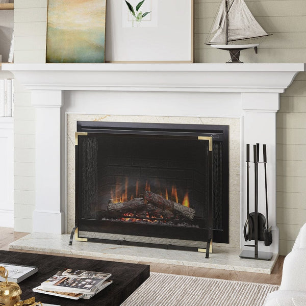 Modern Ember Harriet 5 Piece Fireplace Tool Set in Black | Electric ...