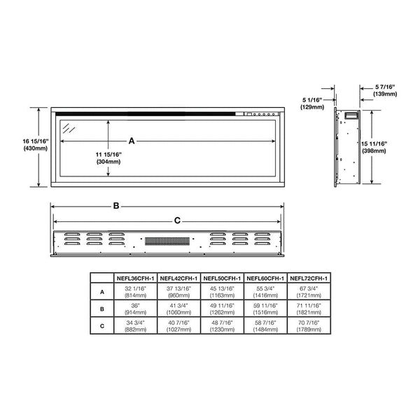 Napoleon Entice 72-in Linear Electric Fireplace | Electric Fireplaces ...