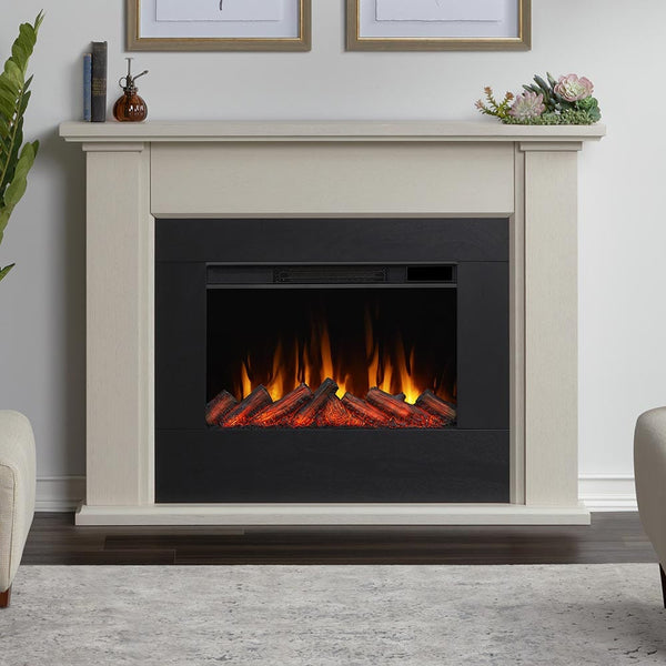 Tejon Infrared Electric Fireplace Mantel Package in Bone White ...