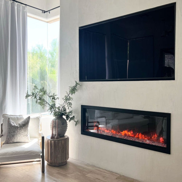 Remii 65-In Extra Tall Deep Built-In Electric Fireplace | Electric ...