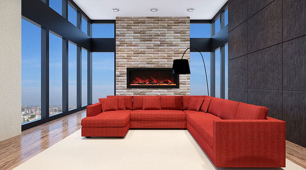 Remii 55-In Extra Tall Deep Built-In Electric Fireplace | Electric ...