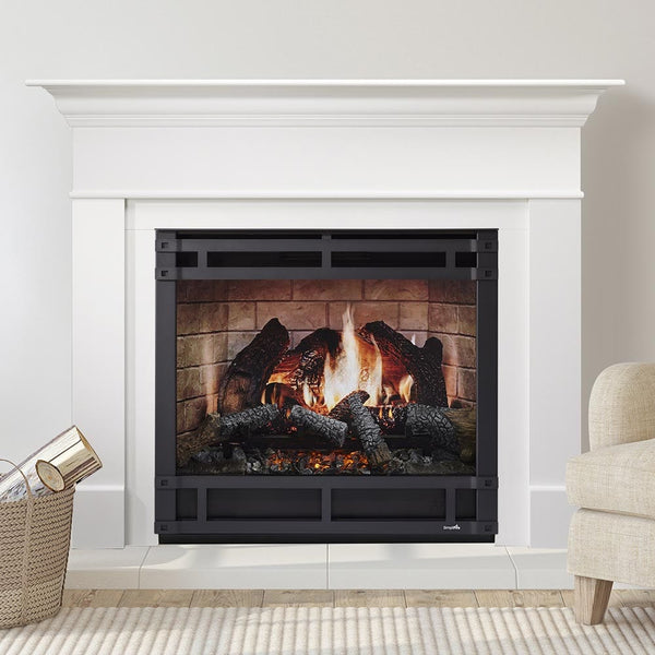 SimpliFire Inception 36-in Electric Fireplace with Halston Decorative ...