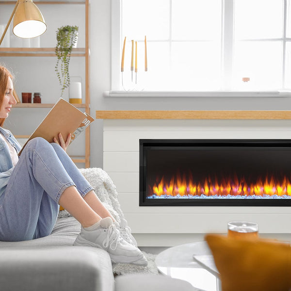 SimpliFire Boyd Modern Farmhouse Electric Fireplace Mantel Package ...