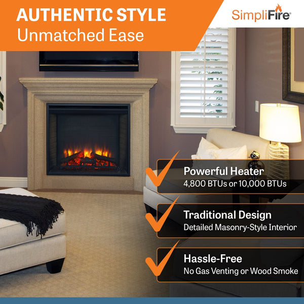 SimpliFire 30-In Built-In Electric Fireplace | Electric Fireplaces Direct