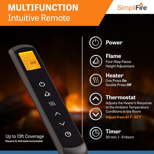SimpliFire 30-In Built-In Electric Fireplace w/ Trim Kit | Electric ...