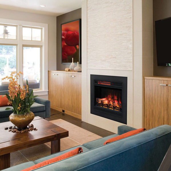 ClassicFlame 23-in 3D Spectrafire Plus Infrared Electric Fireplace Ins ...