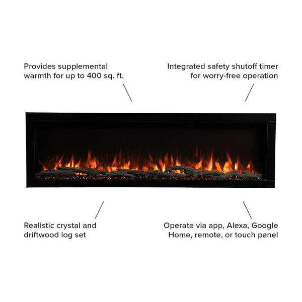 Modern Ember 60-In Highmark Smart Linear Electric Fireplace | Electric ...