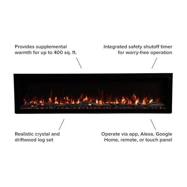 Modern Ember 72-In Highmark Smart Linear Electric Fireplace – Electric ...