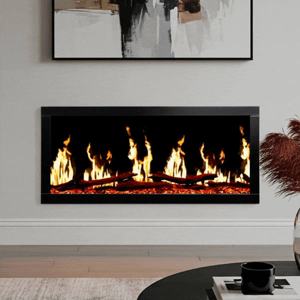 Modern Ember 46-in Highmark Luxe Virtual LCD Linear Electric Fireplace ...